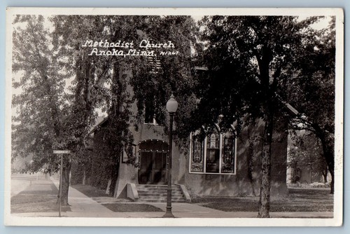 c1940's Methodist Church Jackson Street Anoka Minnesota MN RPPC Photo ...