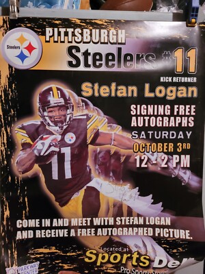 Pittsburgh Steelers Stefan Logan autographed/signed meet & greet poster ...