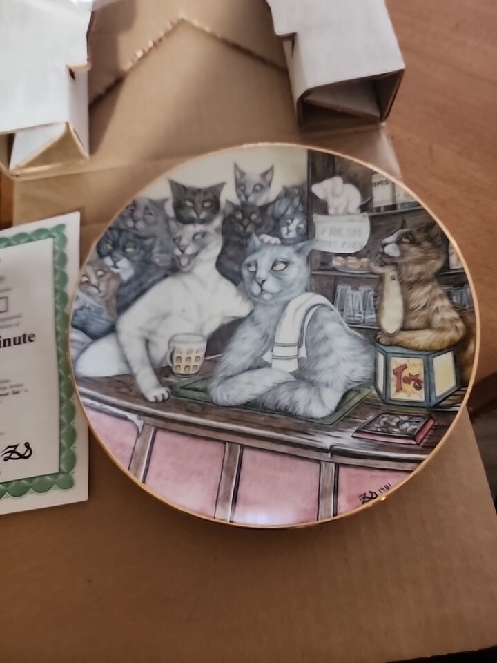 ZOE'S CATS Zoe Stokes THE TWENTY MINUTE TALE Cat Kitten Kitty Plate | eBay