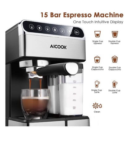 AICOOK ESPRESSO AND AUTO-CAPPUCCINO COFFE MAKER | eBay