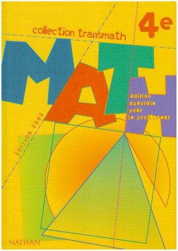 Transmath 4e 2002 professeur, Malaval Joel | eBay