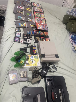 GAME COLLECTION LOT W/Consoles/Game/Controllers Etc. Most of STH Games ...