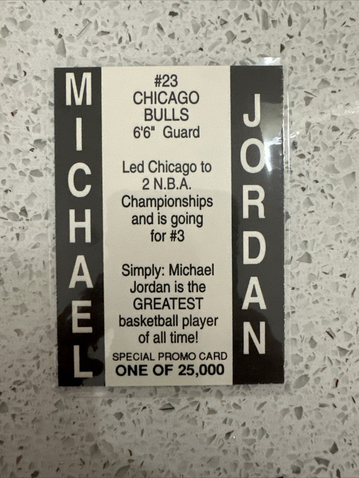Michael Jordan Special Promo Card /25,000 | eBay
