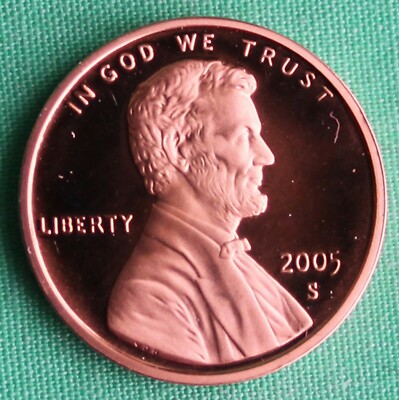 2005 S Proof Lincoln Memorial One Cent Penny Gem Coin US San Francisco ...