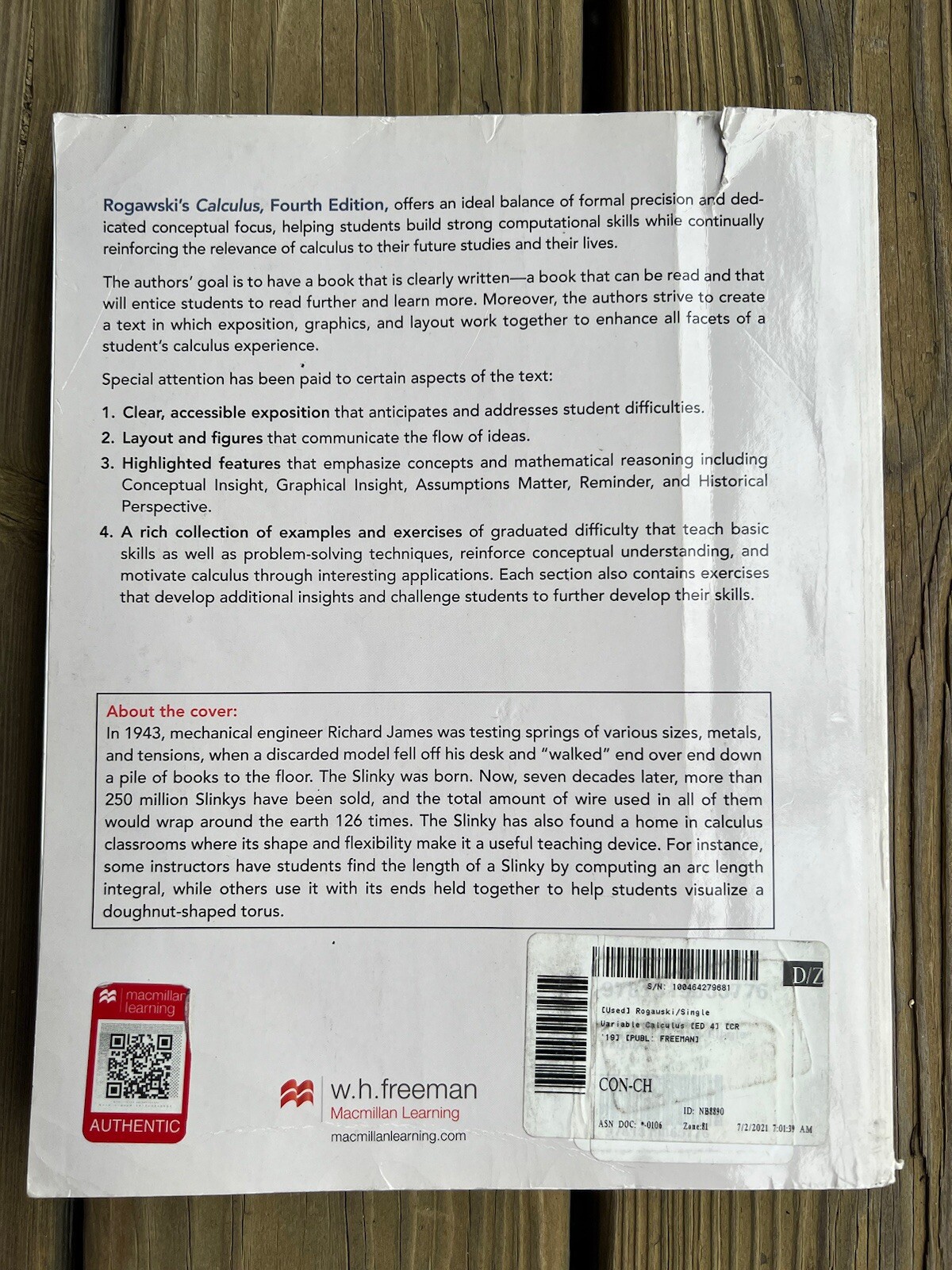 Calculus: Late Transcendentals Single Variable by Colin Adams, Robert ...