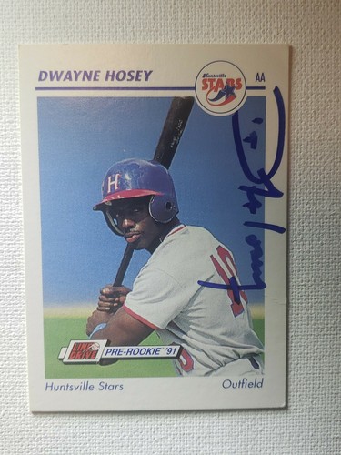 1991 Line Drive Dwayne Hosey Autograph Red Sox A's Athletics Stars Auto ...