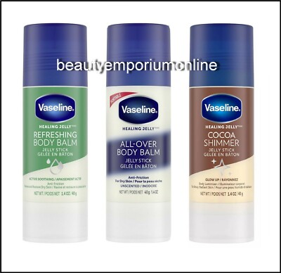 Vaseline Healing Jelly Stick Anti-Friction Body Balm or Luminizer 1.4oz ...