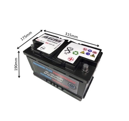 Range Rover Evoque Battery 12 Volt 80Ah 800 Amp AGM Evoque Car Battery ...