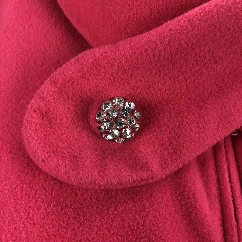 Peer Womens Vintage Robe Size 12 Pink 60s 70s Jewel Button House Coat ...