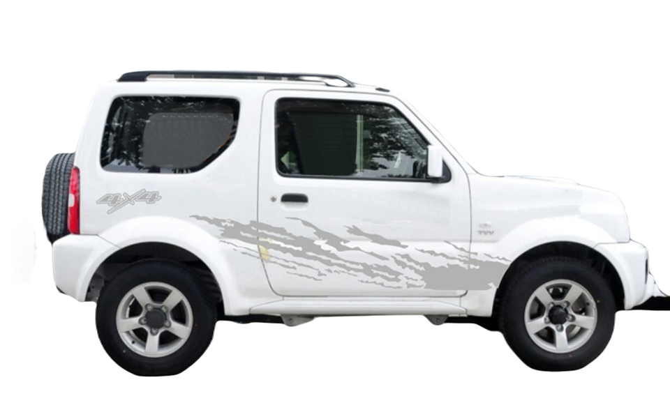 Graphic Mud Splash Stripes Car Sticker Kit For SUZUKI JIMNY 4X4 Side ...