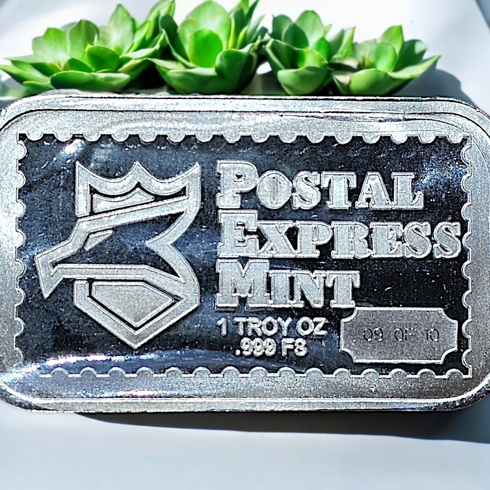 Postal Express Mint 1 oz 999 Silver Trump Mt. Screwed Enameled Bar PEM ...