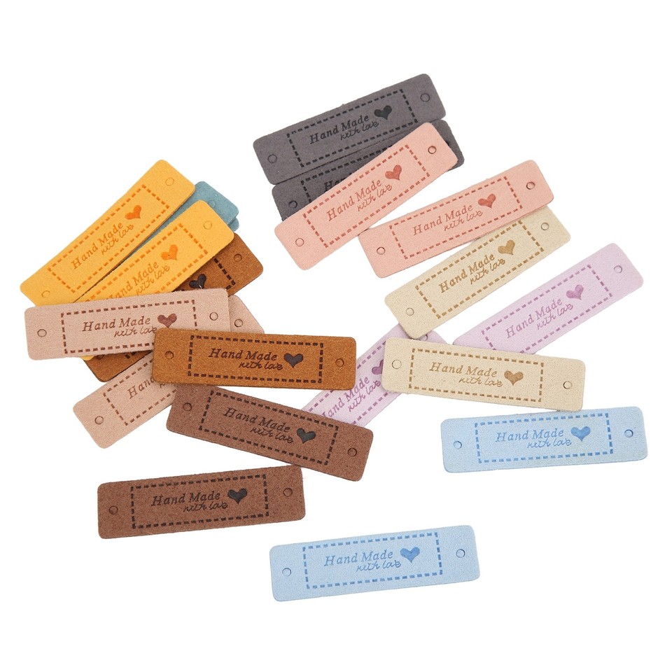 Hand Made Labels PU Material Exquisite Beautiful DIY Bag Label For ...