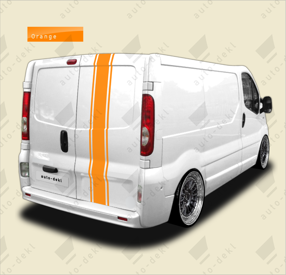 Fits Vauxhall Opel Vivaro (2001-2014) Rear Door Stripe Decal Sticker ...