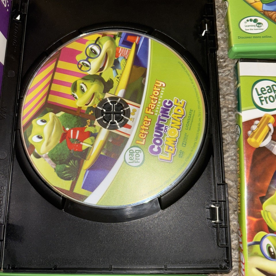 Leap Frog Educational DVD Lot Of 12 Letter Factory, Math Circus, Word ...
