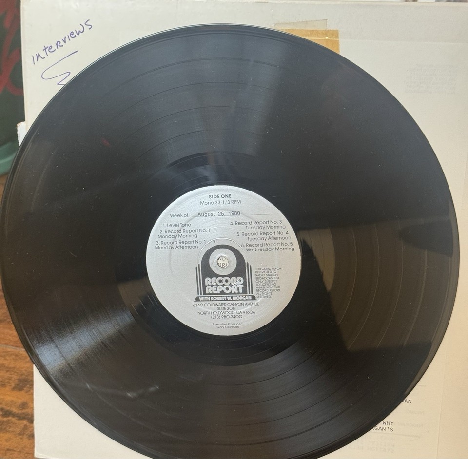 Record Report With Robert W. Morgan August 23, 1980 | eBay