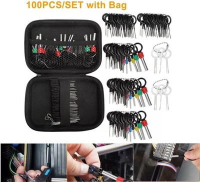 Car Wire Terminal Removal Depinning Tool Repair Kit Set W/Protective ...