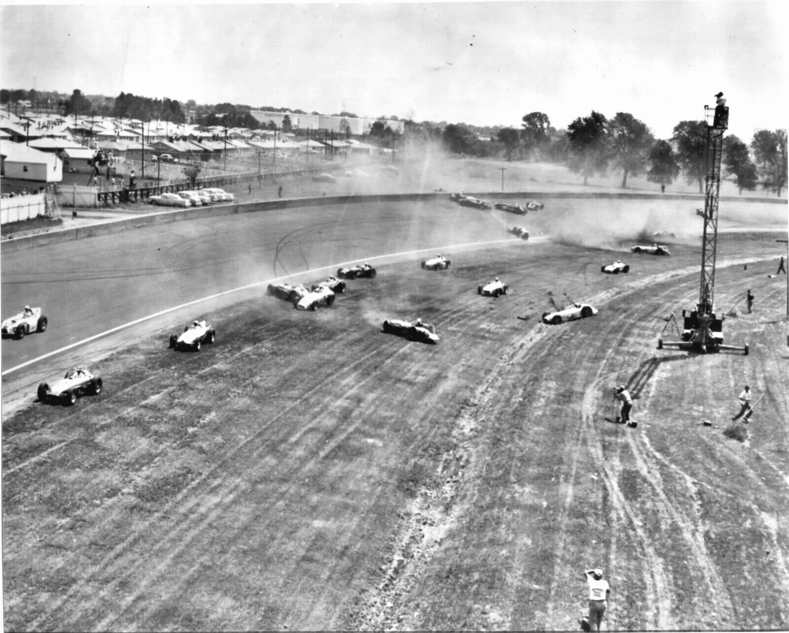 Pat O'Connor Fatal Accident Ed Elisian Dick Rathmann 1958 Indy 500 8x10 ...