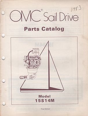 1983 OMC SAIL DRIVE 15S14M P/N 983438 PARTS MANUAL (774) | eBay