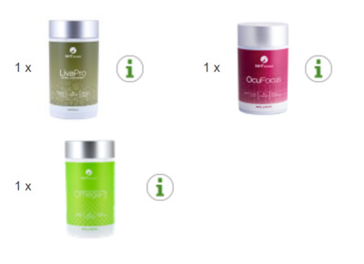 NHT Global Vision Brain Memory Package Omega 3 Acids LivaPro OcuFocus ...