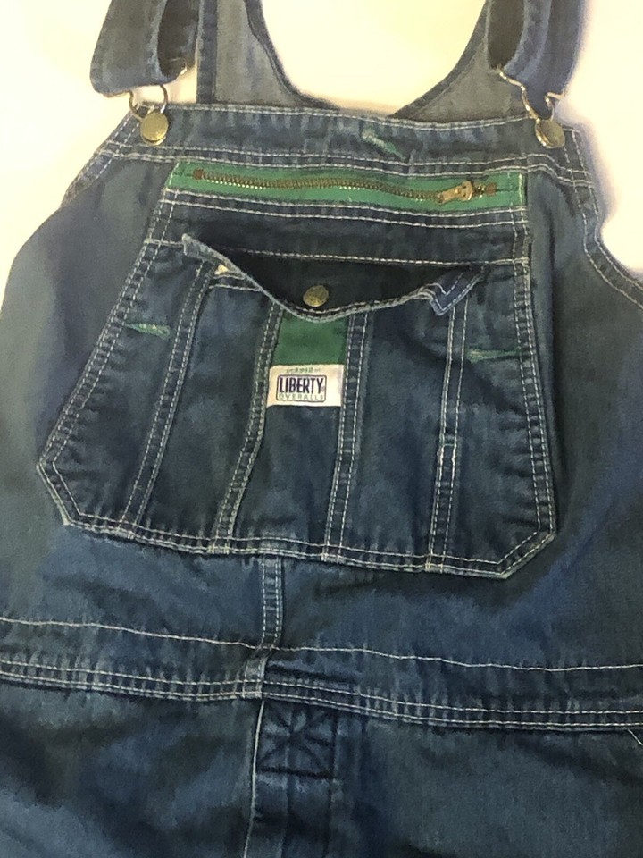 Liberty Overalls 44x32 Men’s Big Denim Bib Overalls 44x29.5 Actual | eBay