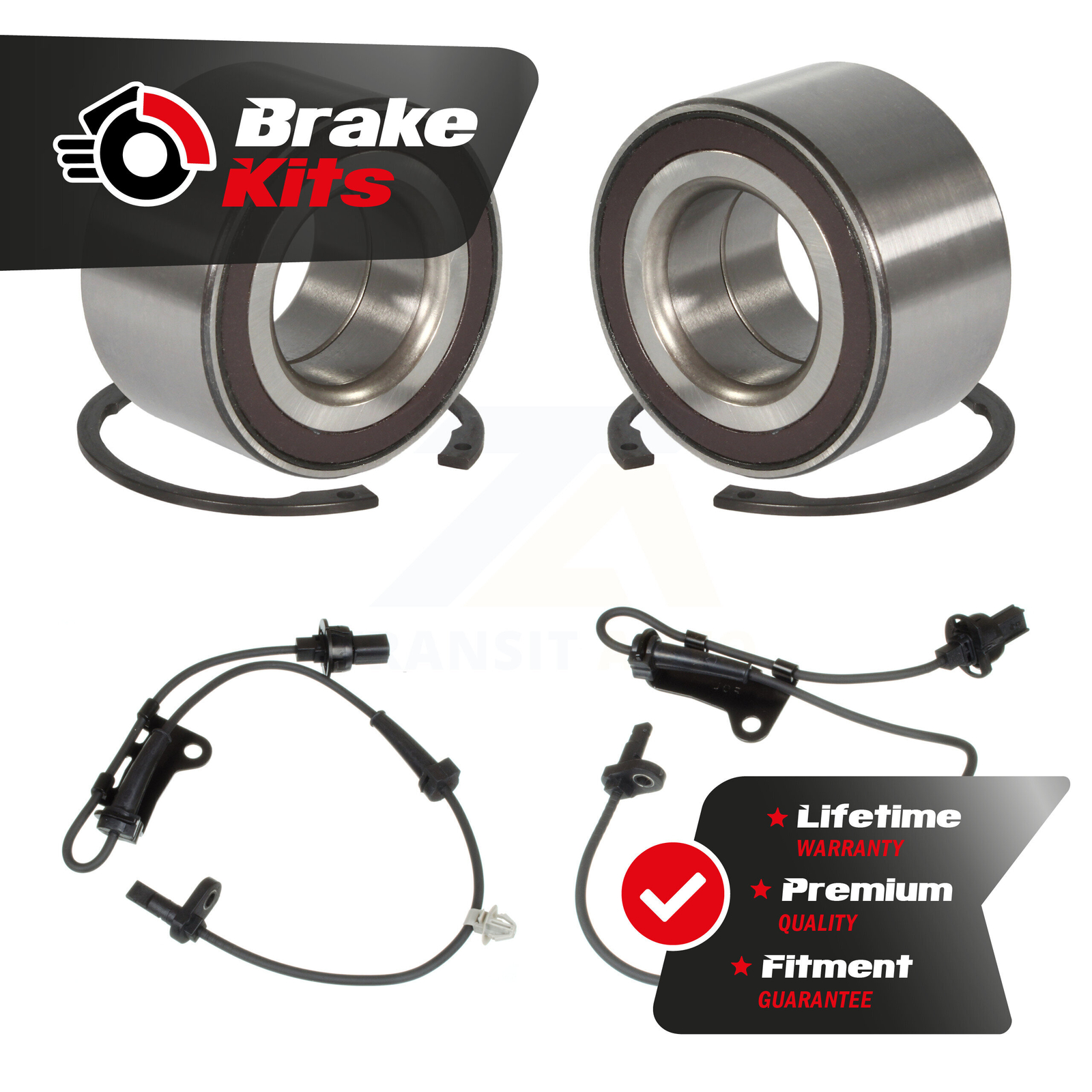 Front Wheel Bearing Sensor Kit For 2010-2014 Honda Insight 1.3L with 4 ...