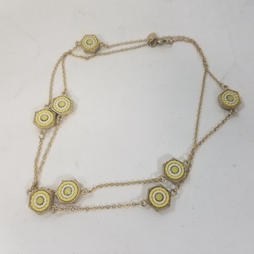 Charming Charlie Yellow White Goldtone Flower Necklace | eBay