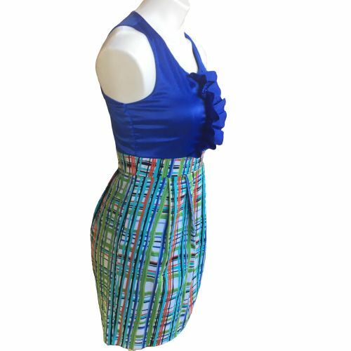 ModCloth Minuet Plaid Bottom Ruffle Top MultiColor Dress S | eBay