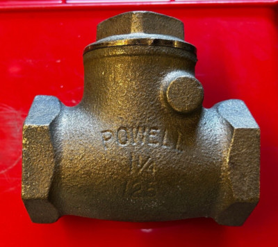 Powell 1-1/4" Brass Check Valve Threaded 125 | eBay