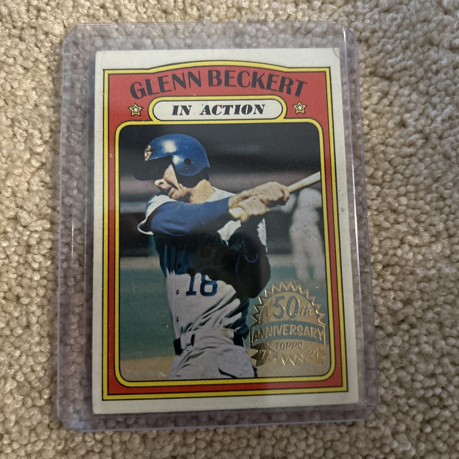1972 Topps In Action Vintage GLENN BECKERT 50th Anniversary 2021 Topps ...