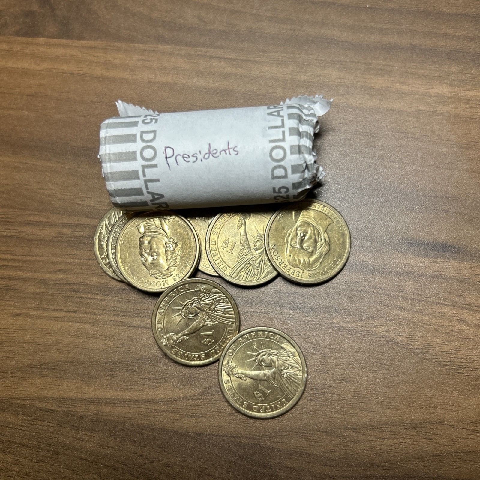 Mixed Roll of Presidential US Dollar Coins (25 Coins) | eBay