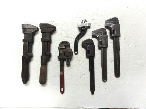 VINTAGE ANTIQUE LOT ADJUSTABLE MONKEY WRENCHES B.H.M. WESTCOTT ...