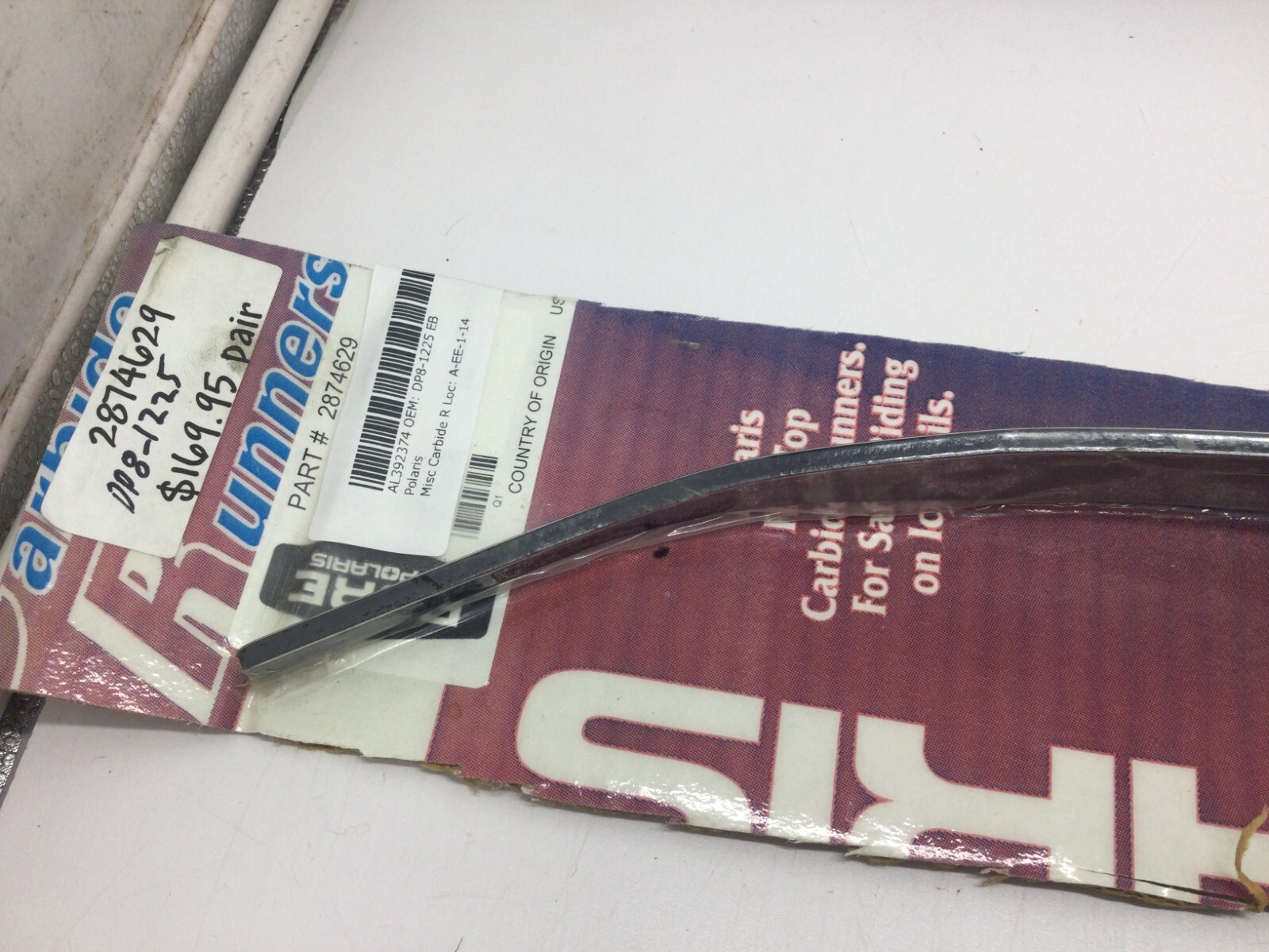 Set of 2 Polaris 8" Accu-Trak Dual Carbide Runners DP8-1225 2874629 | eBay