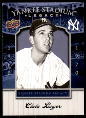 2008 Upper Deck Yankee Stadium Legacy #40 Clete Boyer Yankees Box Set ...