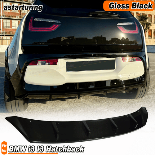 For BMW i3 i3s I01 Hatchback 18-20 Gloss Black Rear Bumper Diffuser Lip ...