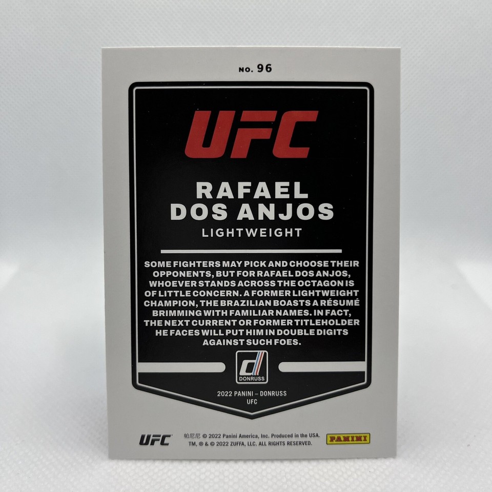 2022 Donruss UFC Base #96 Rafael Dos Anjos- Lightweight | eBay