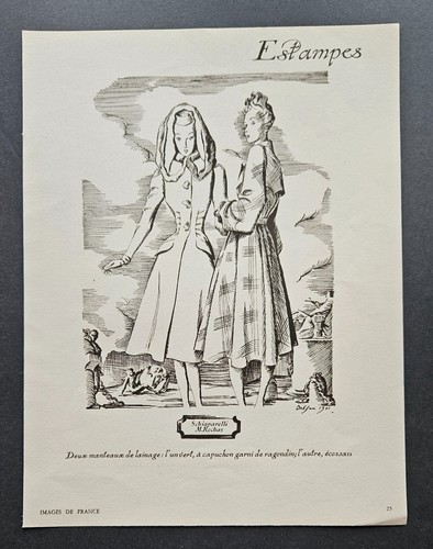 MODE / SCHIAPARELLI / ROCHAS / ALIX PUBLICITE 1941 Print AD 2213 | eBay
