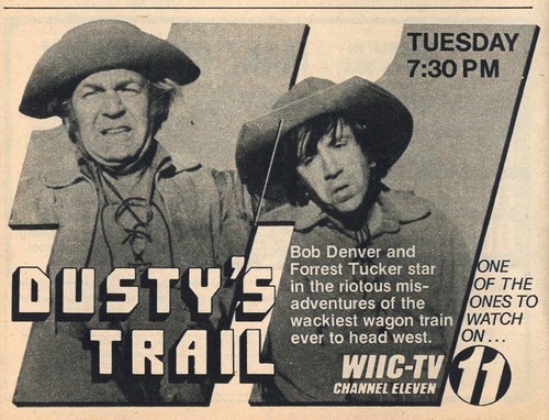 1973 WIIC TV AD DUSTY'S TRAIL BOB DENVER & FORREST TUCKER Whackiest ...
