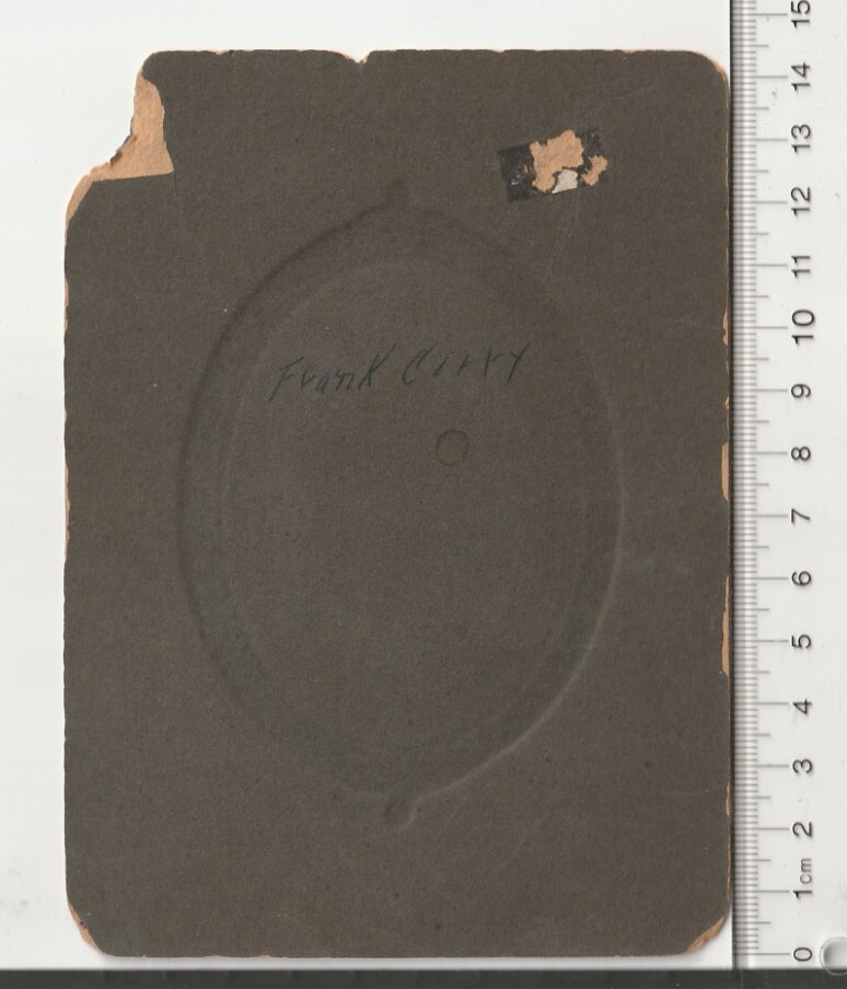 Vtg WW1 Cabinet photo ID'D Soldier Frank Curry Handsome Military young ...