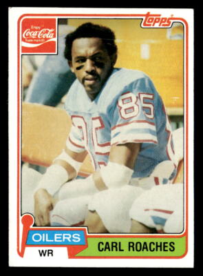Carl Roaches 1981 Topps Coca-Cola Houston Oilers Card #10 | eBay