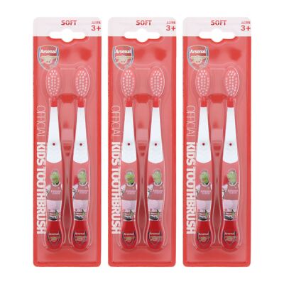 EPL Arsenal FC Childrens Soft Toothbrush 3yrs+ Pack of 2 x 3 | eBay UK