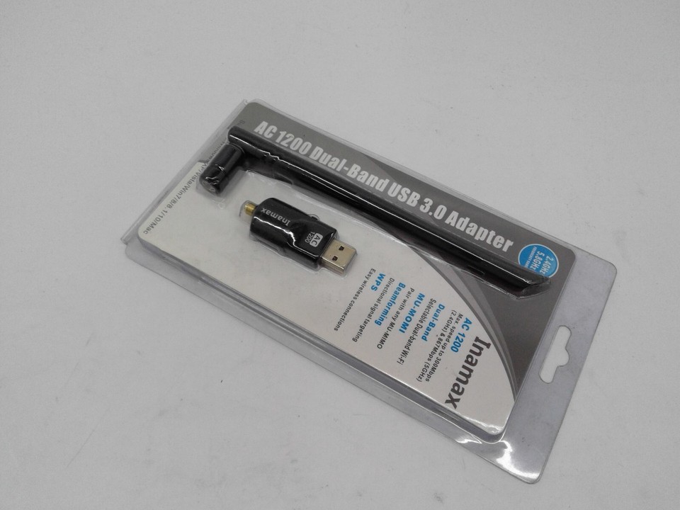 New Inamax USB Wi-Fi Adapter AC 1200 Dual-Band USB 3.0 Wireless Network ...