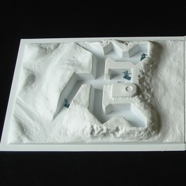 A121 Coastal machine gun bunker and trench diorama Kit. 1/72,1/76 20mm ...