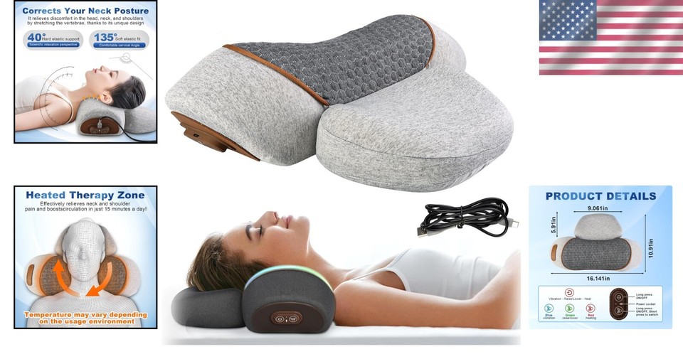 Callixe Thera Pillow Massage Neck Hump, TheraPillow Traction Massager ...