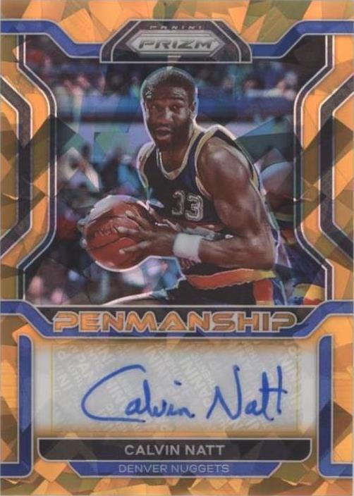 2021-22 Panini Prizm - Penmanship Calvin Natt #PM-CNT Orange Ice Prizm ...