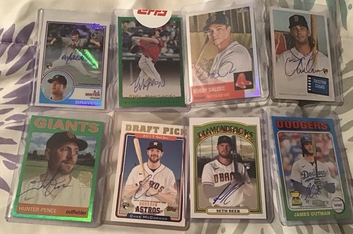 Topps Baseball Autographed Card Lot. Numbered And Rookie Cards | eBay