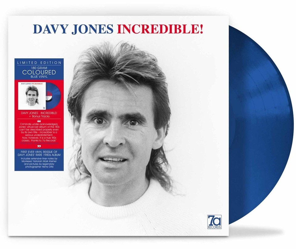 Davy Jones Incredible! (Vinyl) Limited 12" Album Coloured Vinyl ...