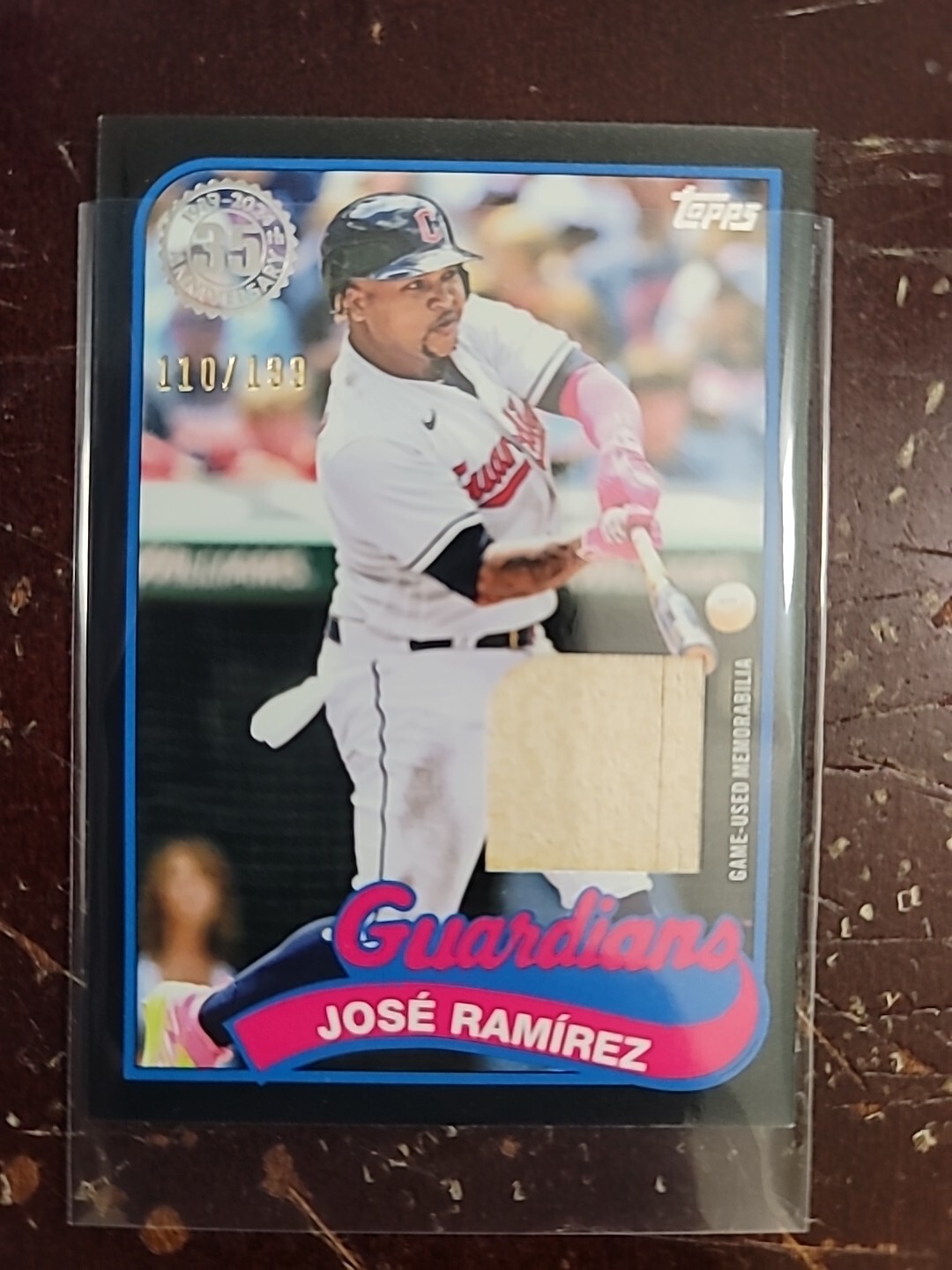 2024 Topps Series 1 Jose Ramirez 35th Bat Relic #89BR-JRA Black ...