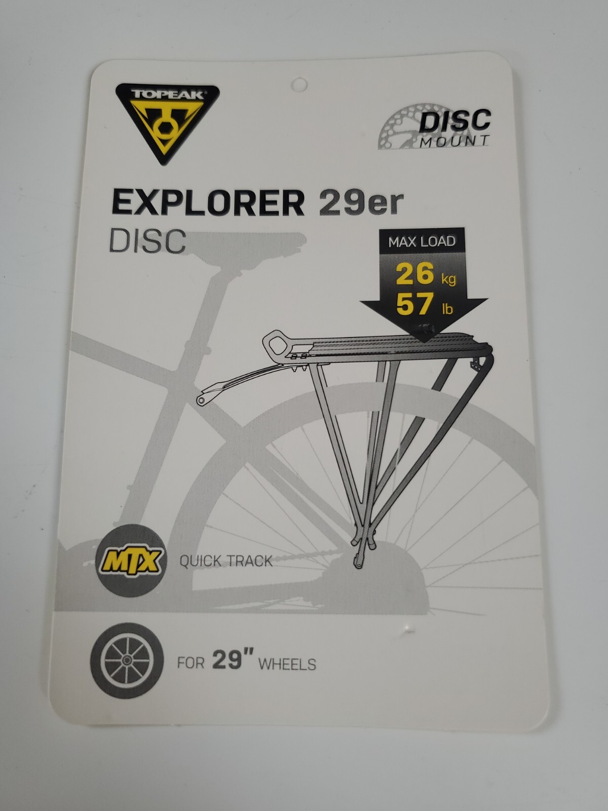 Topeak Explorer 29Er Tubular Rack with Disc Mount (Black, 16.5x6.7x16.3 ...