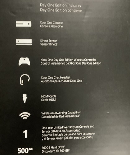 Microsoft+Xbox+One+Day+One+Edition+500GB+Black+Console for sale online ...