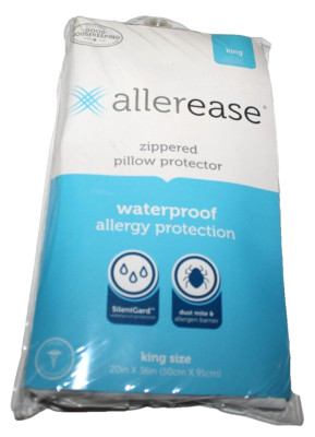Allerease Waterproof Allergy Protection King White Zippered Pillow Protector | eBay